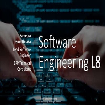 IT1204 - Software Engineering -L8 | PPT
