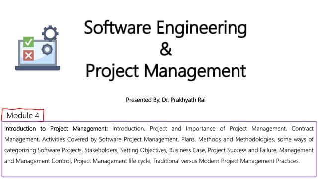 software project management-activities covered | PPTX