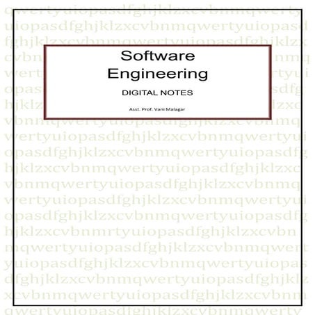 Software Engineering Digital Notes | PPTX