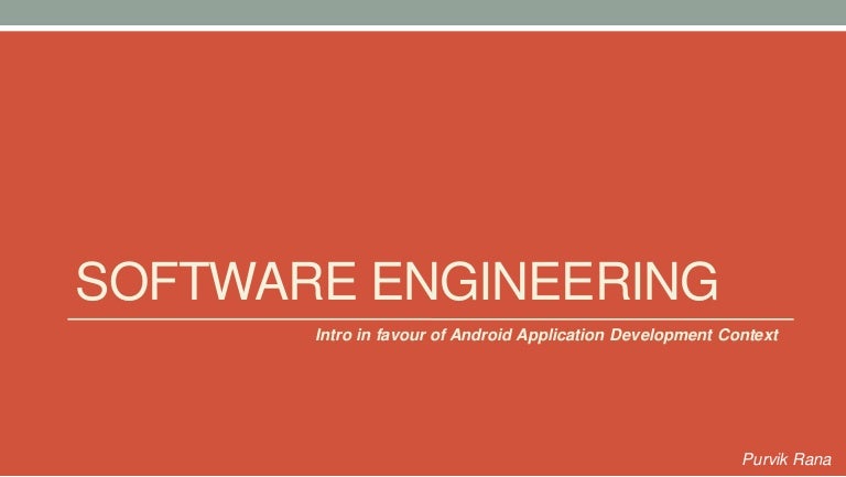 Software Engineering - Basics
