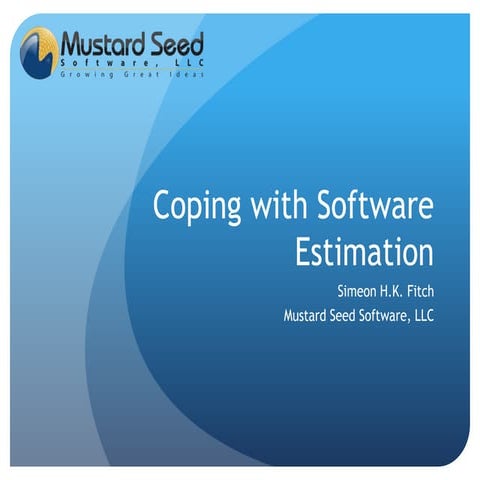 Software estimation | PPT