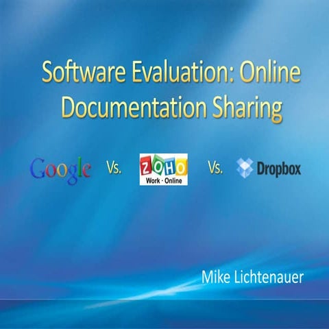 Software evaluation | PPTX