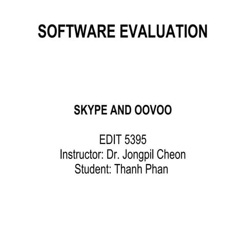 Software evaluation | PPT