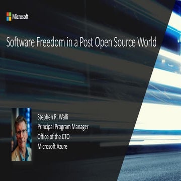 Software Freedom in a Post Open Source World | PPT