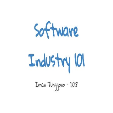 Software industry 101 | PPT