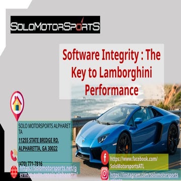 Software Integrity The Key to Lamborghini Performance | PPTX