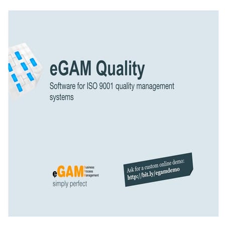 Software for ISO 9001 quality management systems eGAM | PDF | Computer ...