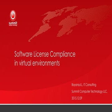 Software License Compliance in virtual environments | PDF