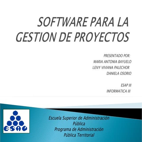 Software para la gestion de proyectos | PPT | Computing | Technology & Computing
