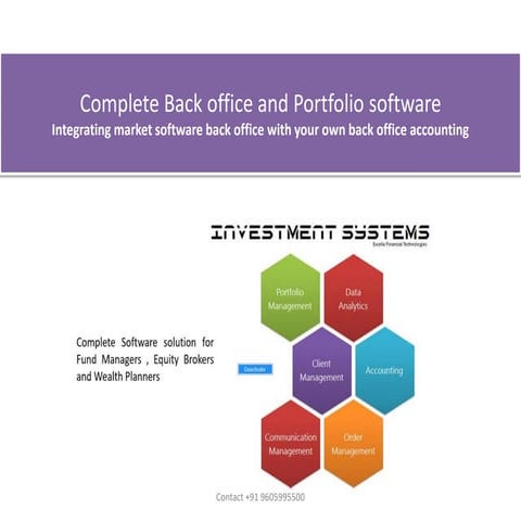 Investment Advisory Back office software | PDF