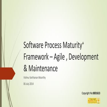 Software process maturity+ framework | PDF