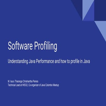 Software Profiling Understanding Java Performance And How To Profile