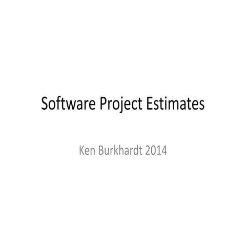 Software Project Estimates | PPTX | Computer Software and Applications ...