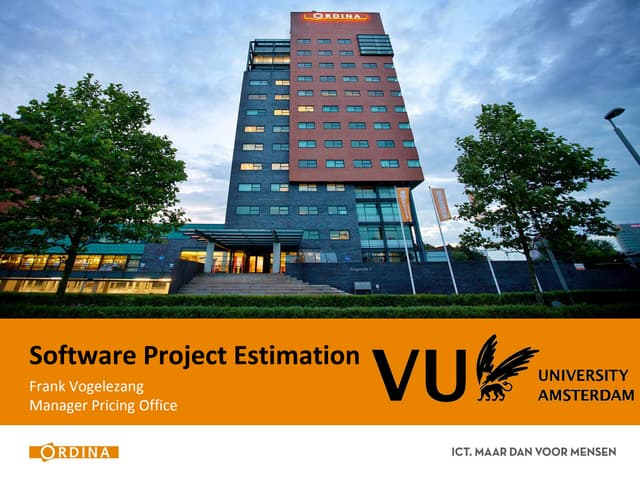 SE - Lecture 11 - Software Project Estimation.pptx