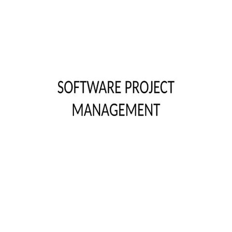 Introduction to software Project Management | PPTX