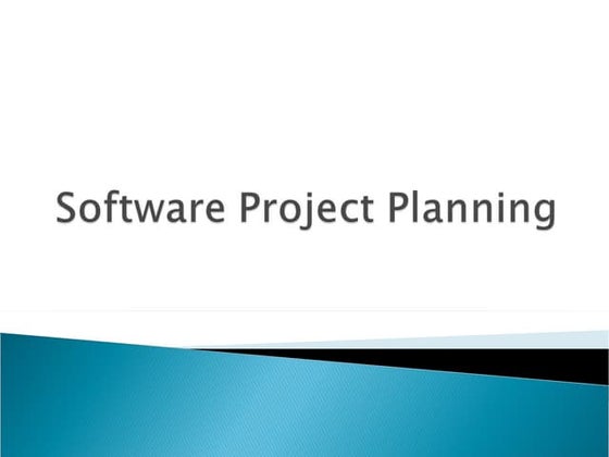 Software Engineering (Project Planning & Estimation) | PPT | Computer Software and Applications ...
