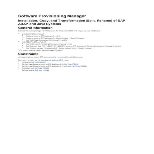 Software Provisioning Manager Docx Computer Software And Applications Computing
