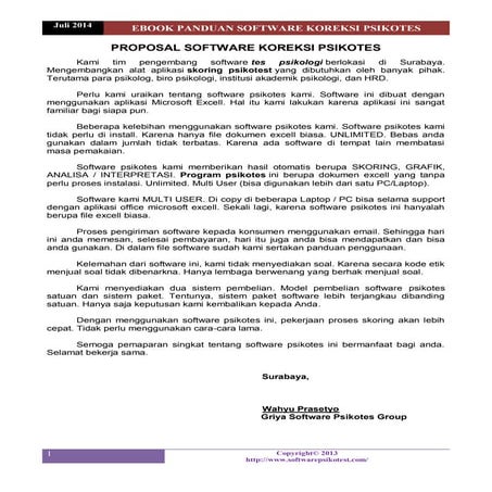 Software psikogram | PDF