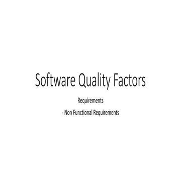 McCall's Quality Factors | PPT