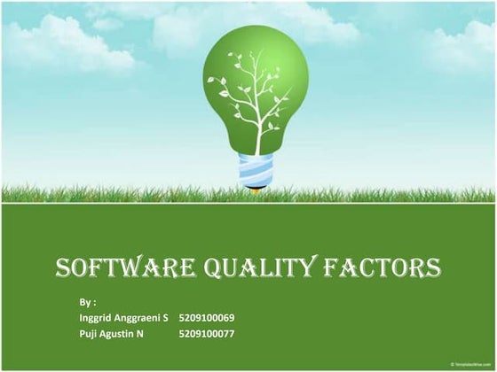 Software Quality Factors | PPT