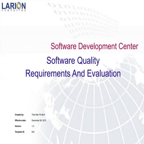 Software quality requirements_and_evaluation | ODP
