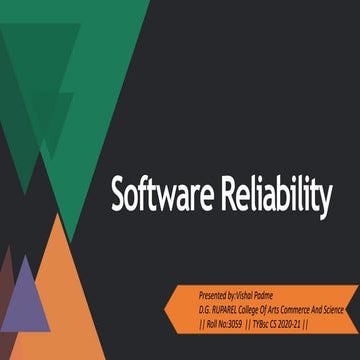Software Reliability_CS-3059_VISHAL_PADME.pptx