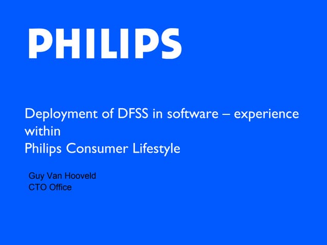 Example of DFSS Project | PPTX