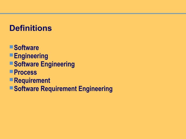 Software Requirements Engineering Lecture 01 | Ppt