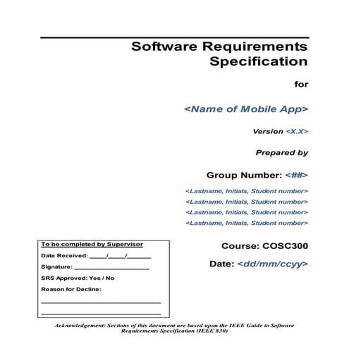 Software requirements specification_for_Projects | PDF