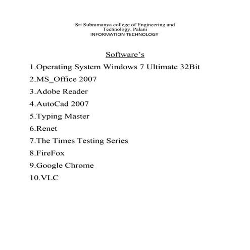 Software requirment | DOC