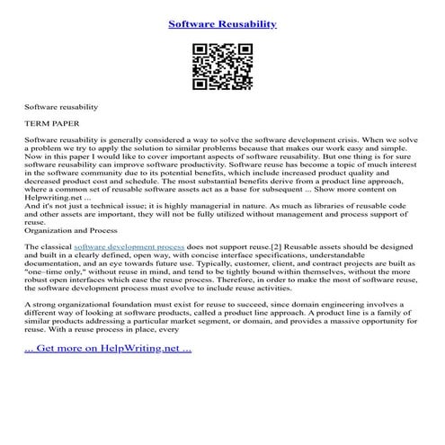 Software Reusability Pdf