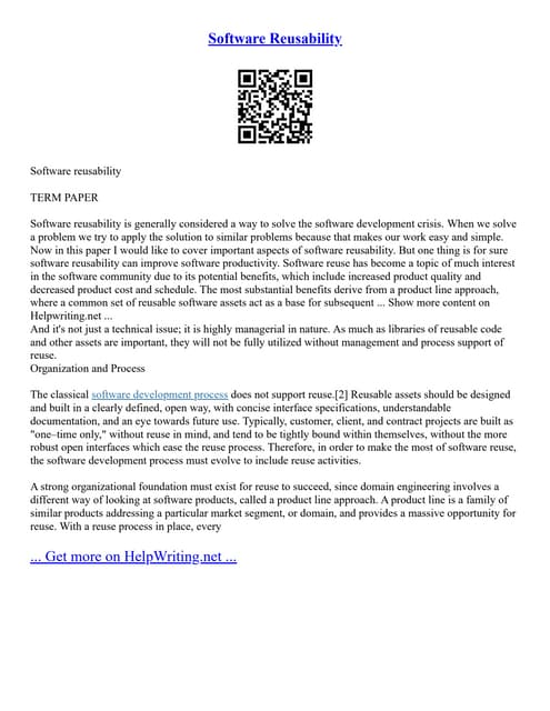 Software Reusability Pdf