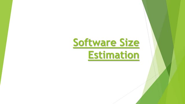 Metrics for project size estimation | PPTX