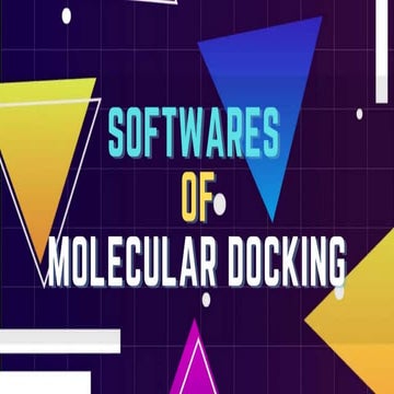 Softwares of molecular docking .pptx
