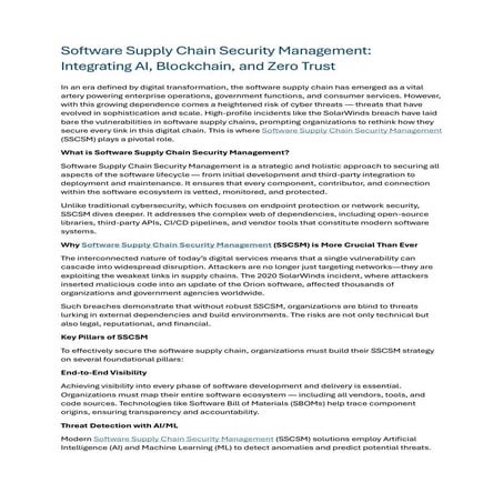Software Supply Chain Security Management | PDF