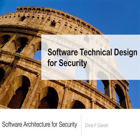 Software Technical Design for Information Security: A short intro for ...