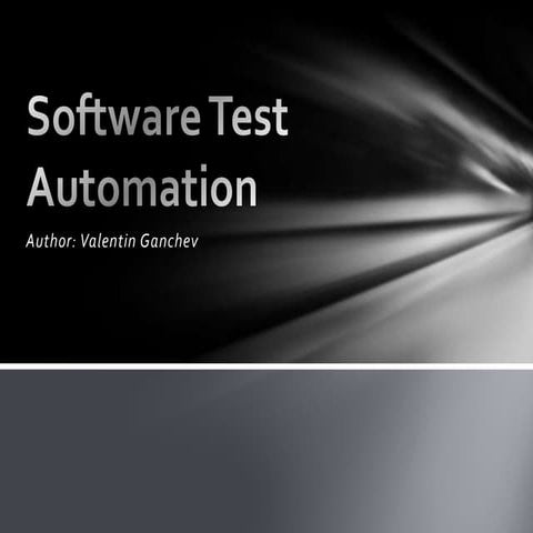 Software Test Automation | PPTX