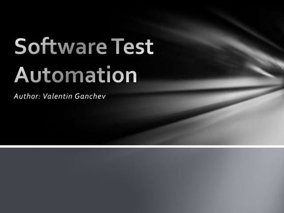 Introduction To Automation Testing Ppt