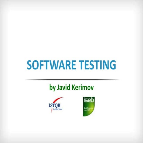 Software Testing (MilliByte. Seminar: 15.04.2012 ) | PPT