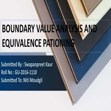 Boundary Value Analysis And Equivalence Partition Ppt