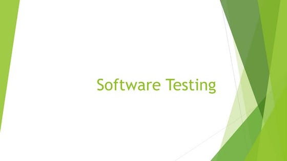 Software Testing Introduction Ppt 5352