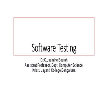 Software Testingpptx Technology And Computing