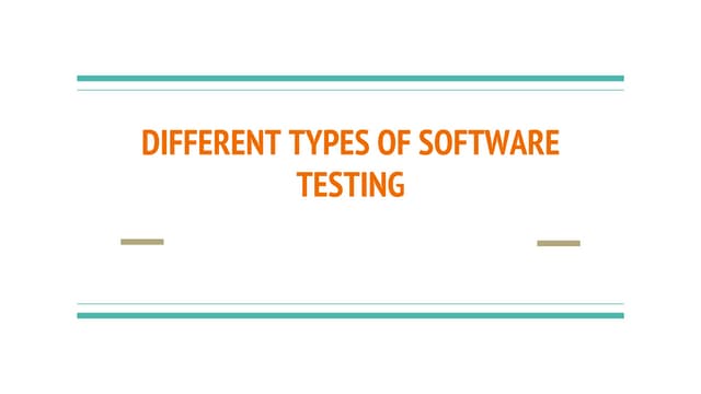 Software Testingpptx Operating Systems Computer Software And Applications