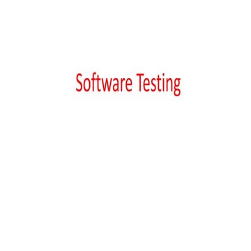 Software Testing In Software Spm Pptpptx Pptx Operating Systems