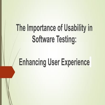 The Importance of Usability in Software Testing: Enhancing User ...