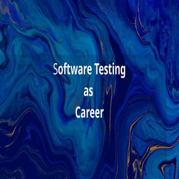 Software Testing as Career | Single Presentation | Canva | PPTX