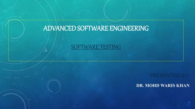Software Testing Pptx Computer Software And Applications Computing