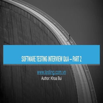 Software Testing Interview Qanda Part 2 Pdf Operating Systems 9760