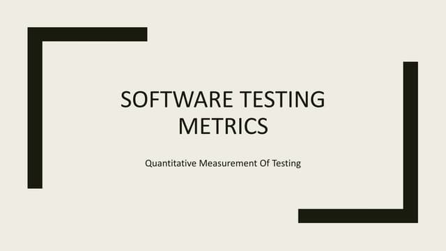 Software Testing Metrics Ppt 8030
