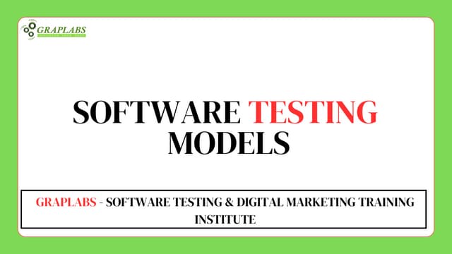 Software Testing Models Graplabspdf Computer Software And